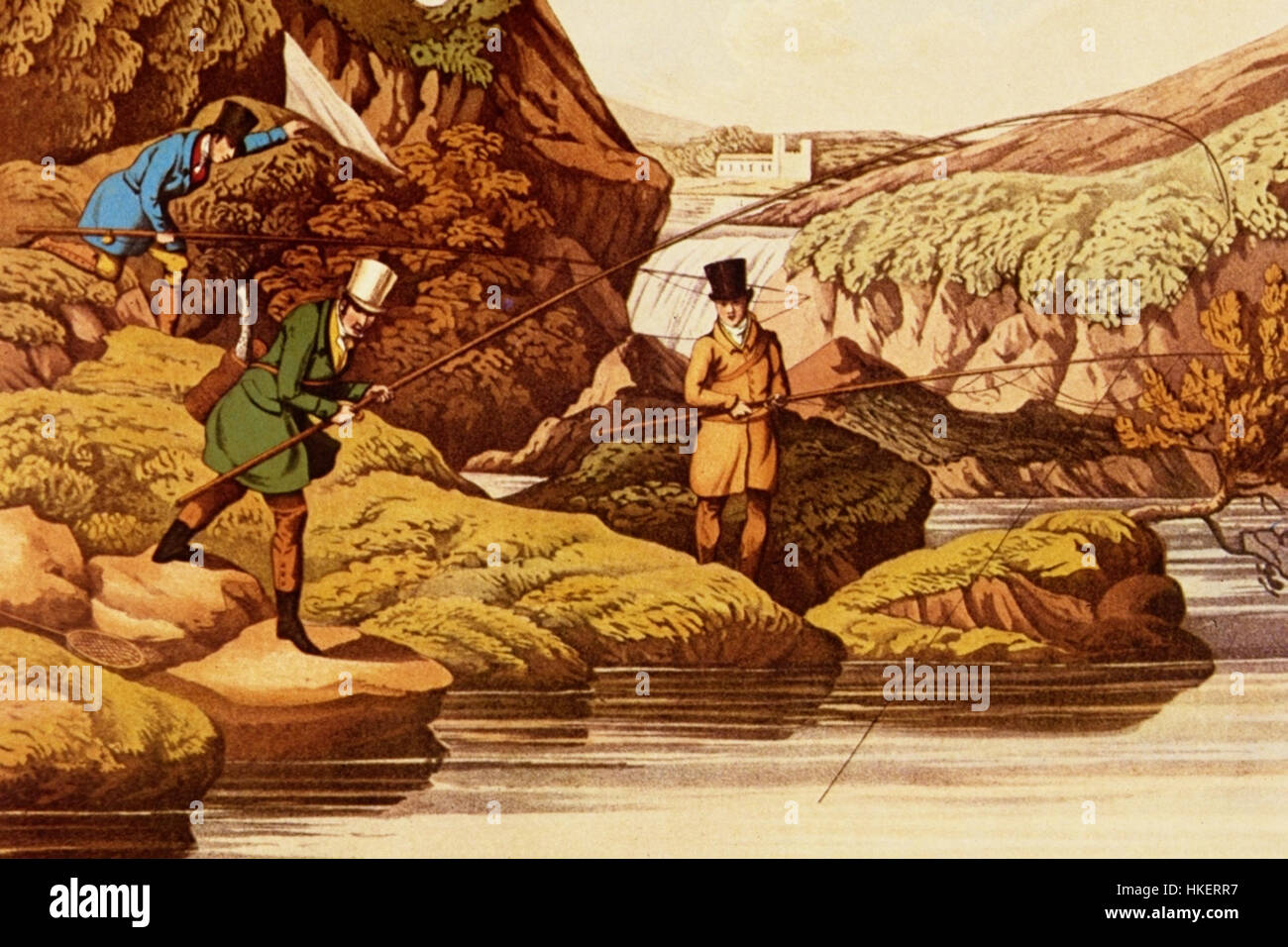 Henry Alken's painting 'Salmon Fishing' captures the excitement and ...