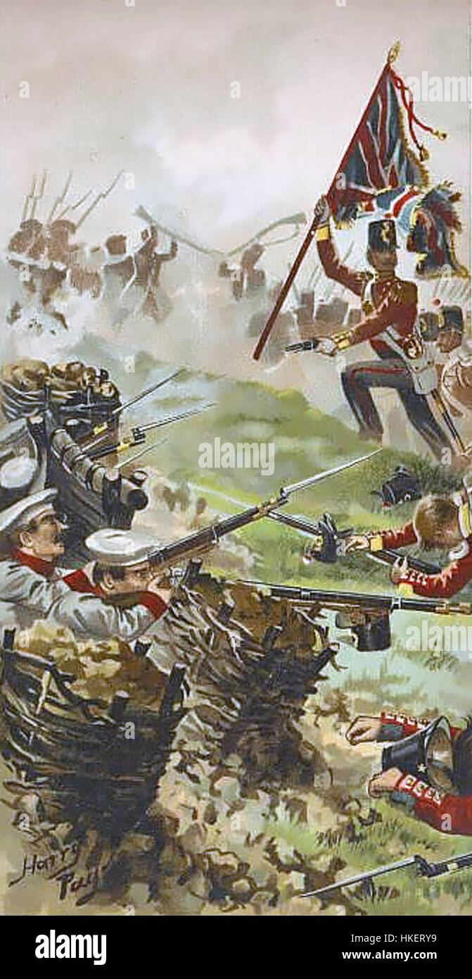 This artwork depicts a skirmish between Russo-British forces during the ...