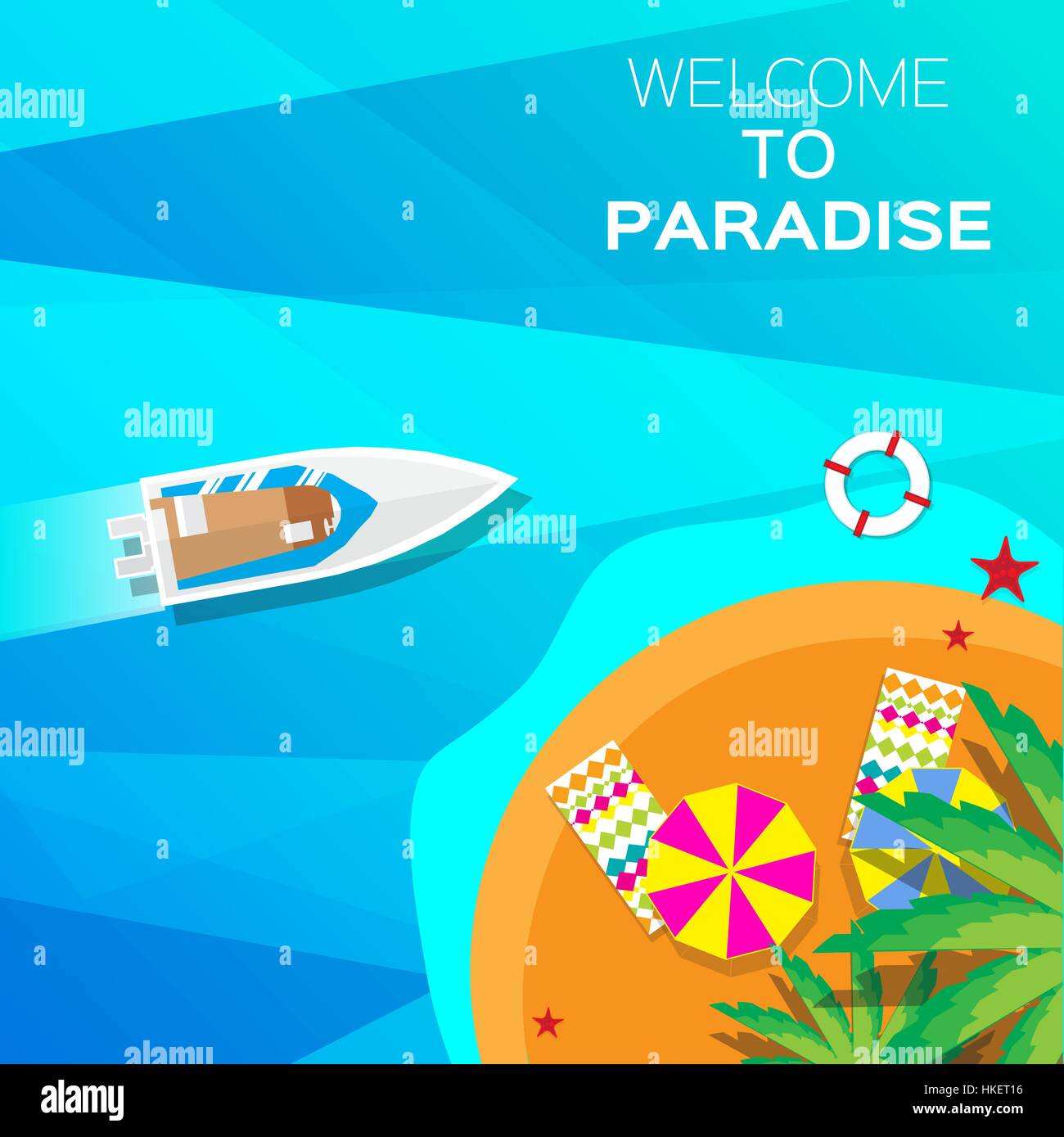 Summer vacation, time to travel, beach rest: sun, sea, waves, sand ...