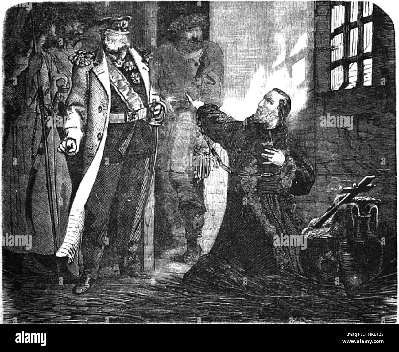 This artwork depicts a Polish priest in the Warsaw Citadel during the ...