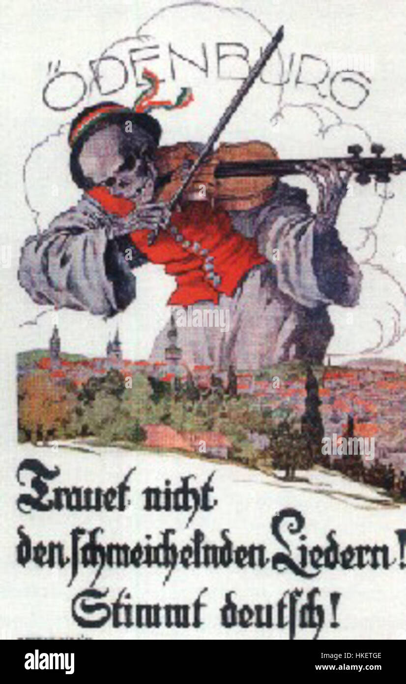 This painting represents a historical moment in Sopron, capturing the ...