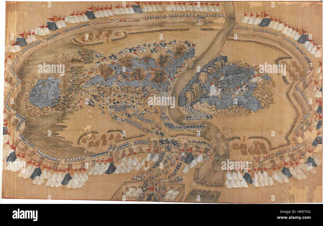The 'Siege of Lianzhen' painting captures a historical Chinese battle ...