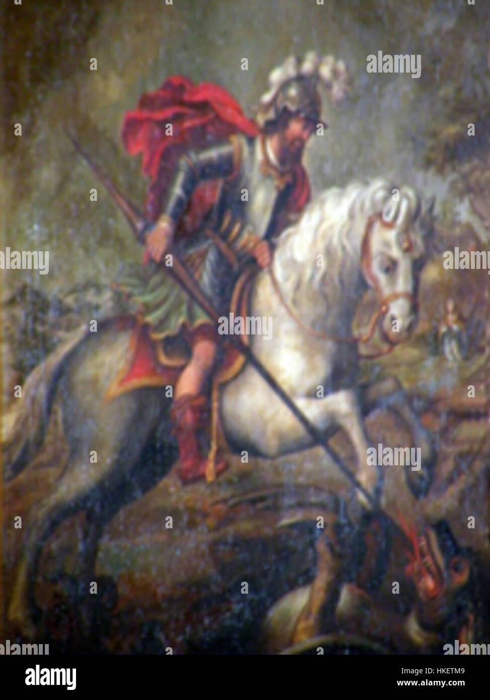 This artwork depicts Sint Joris (St. George), a significant figure in ...