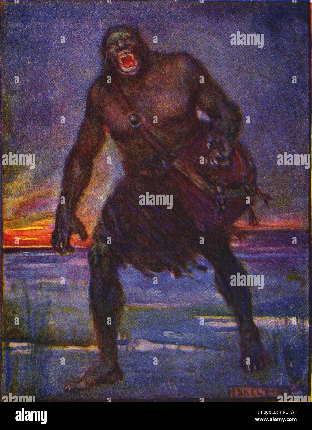 Stories of beowulf grendel Stock Photo - Alamy