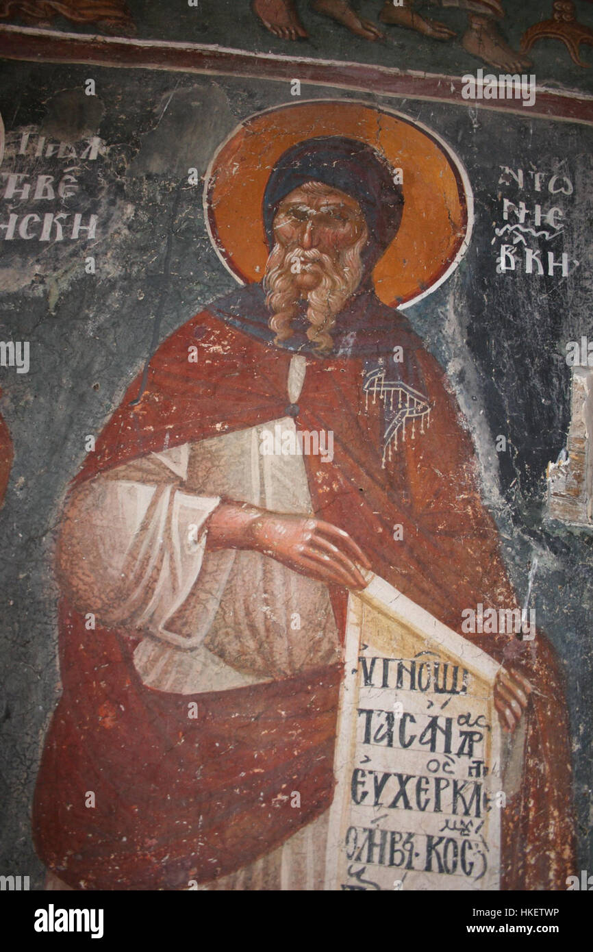 The frescoes in St. Nikita Church in Banjani depict scenes from ...