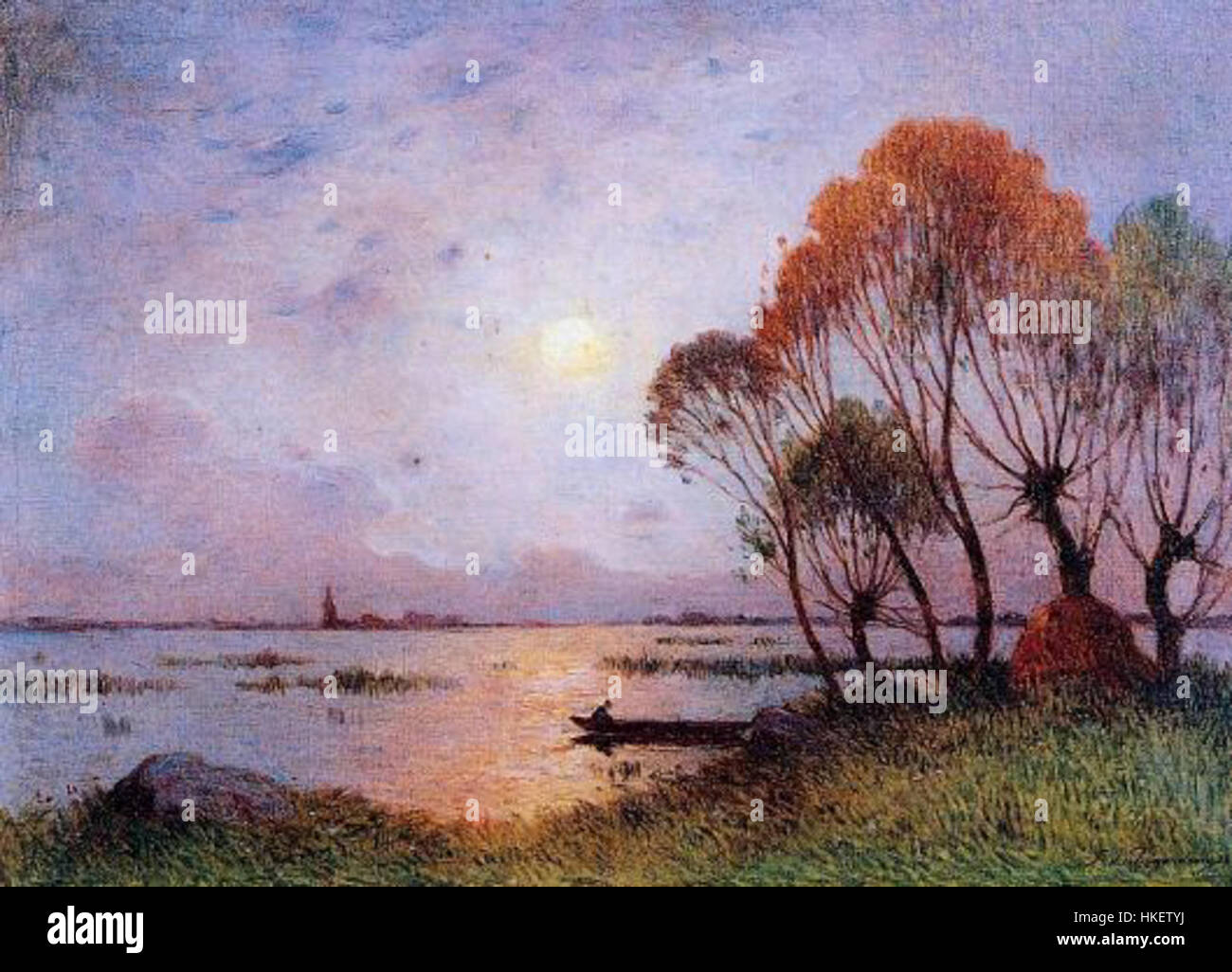 Ferdinand du Puigaudeau’s 'Sunset on the Grande Briere' captures the ...