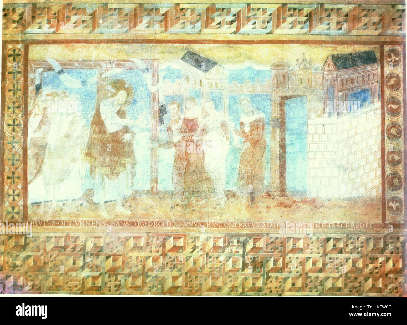 The fresco in Oberzell, Reichenau Island, is a significant example of ...