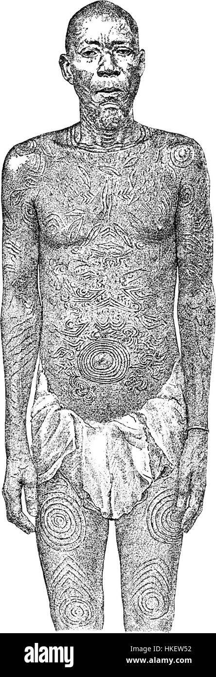 The 'Tatoveret Baluba Mand' is an ethnic artwork from the Baluba people ...