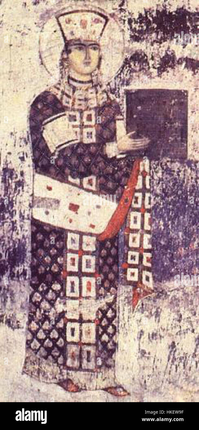 The fresco of Queen Tamar in Vardzia is an iconic example of Georgian ...