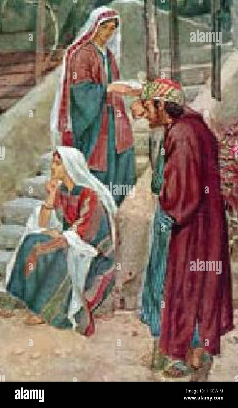 This detail from the 'Life of Jesus of Nazareth' series illustrates a ...