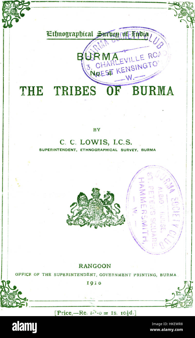 This artwork, 'The Tribes of Burma,' depicts the diverse indigenous ...
