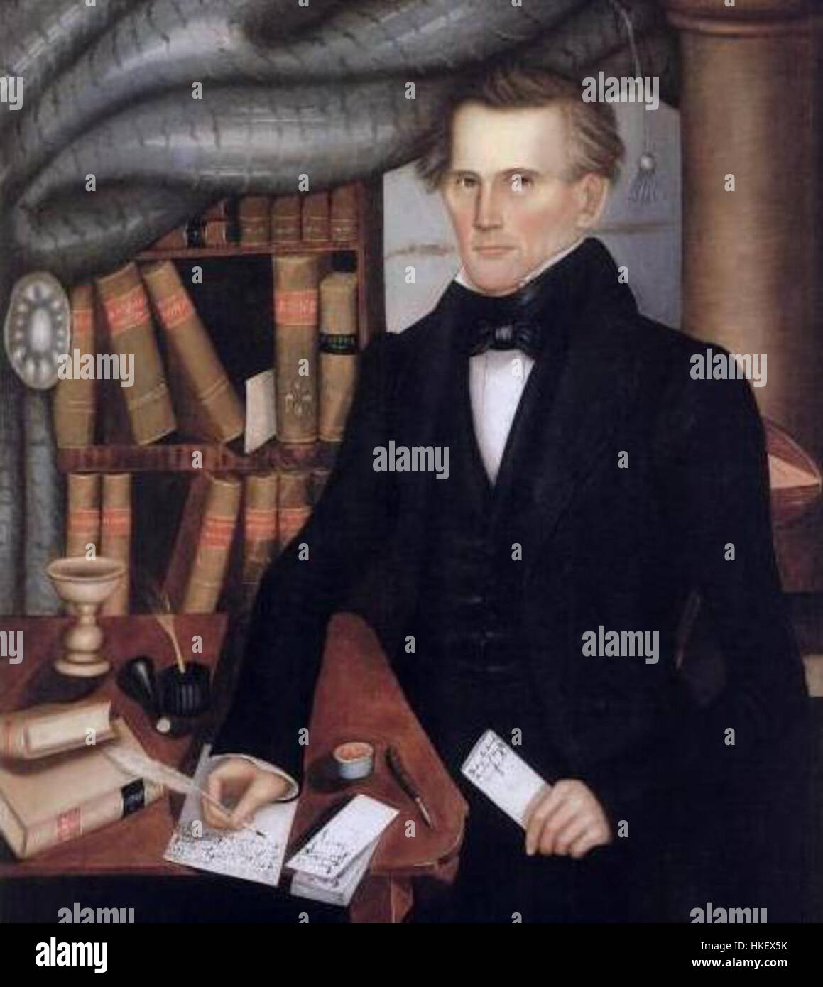 This 19th-century painting depicts a Vermont lawyer, capturing the ...