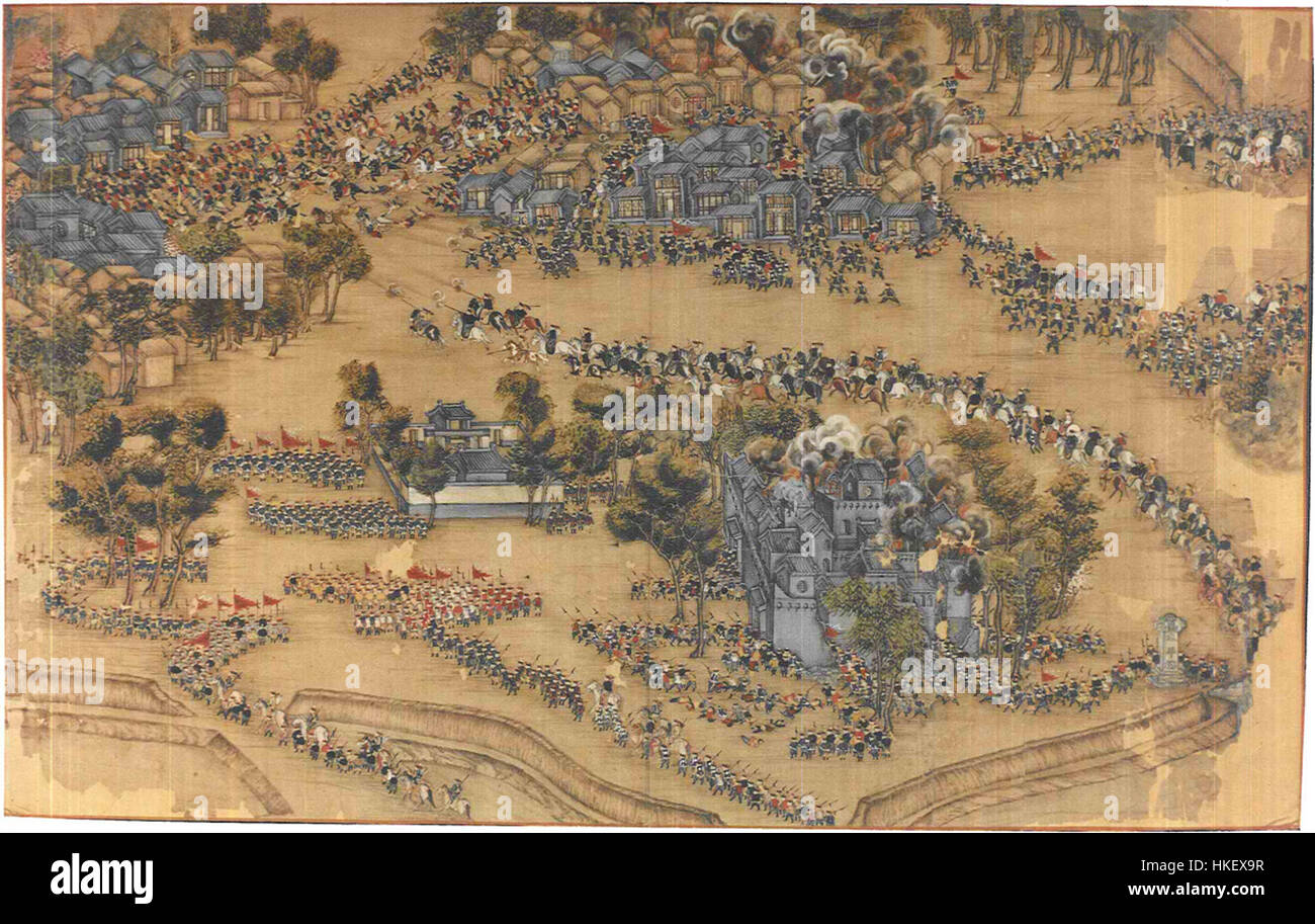This historical painting depicts the Taiping forces breaking out of the ...