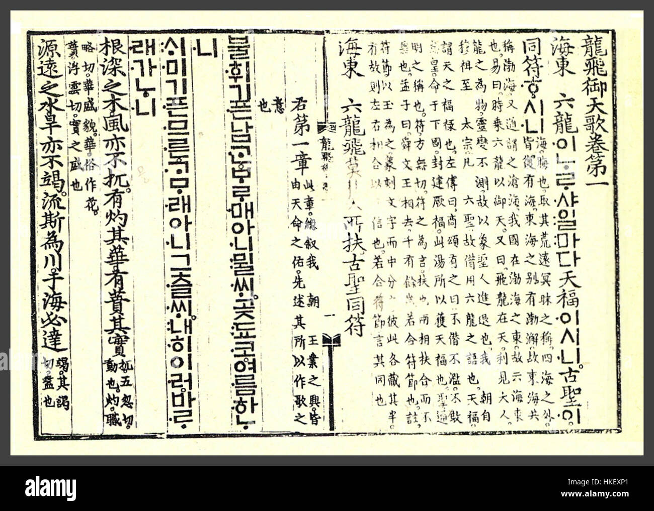 Yongbieocheonga is a Korean epic poem, and this artwork depicts scenes ...