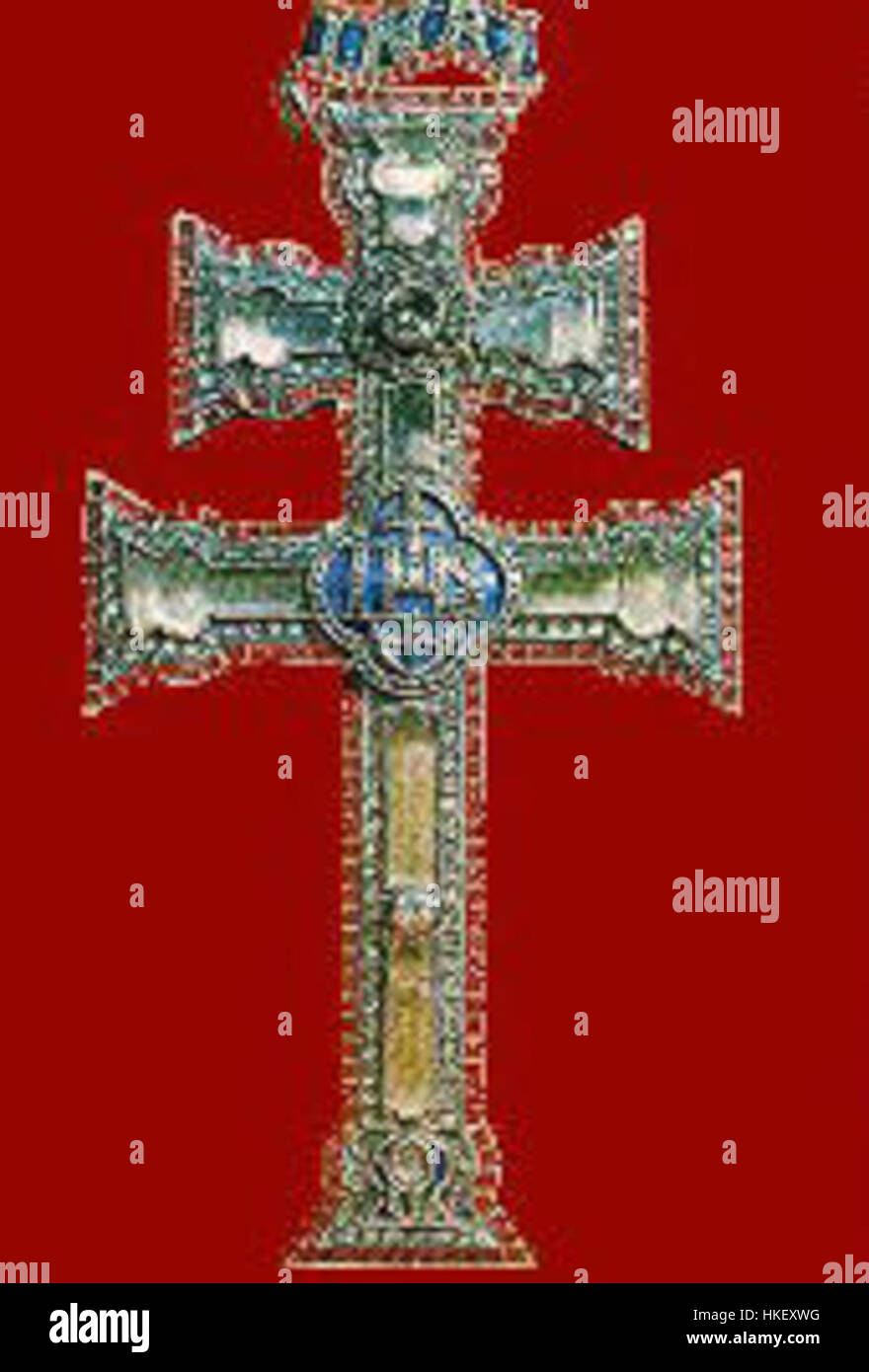 The 'Z Cruz Caravaca' painting depicts the legendary Cross of Caravaca ...