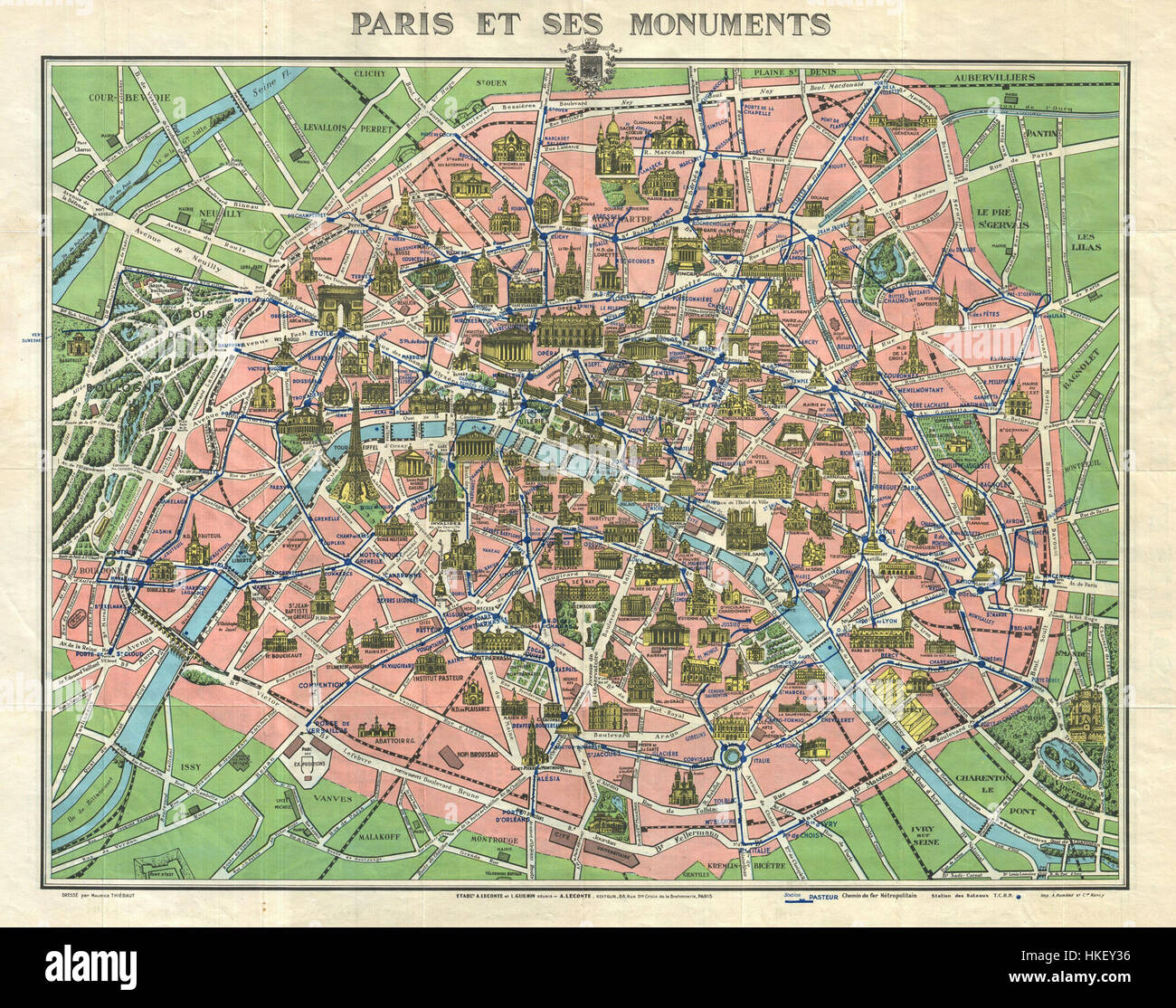 1920s map of paris hi-res stock photography and images - Alamy