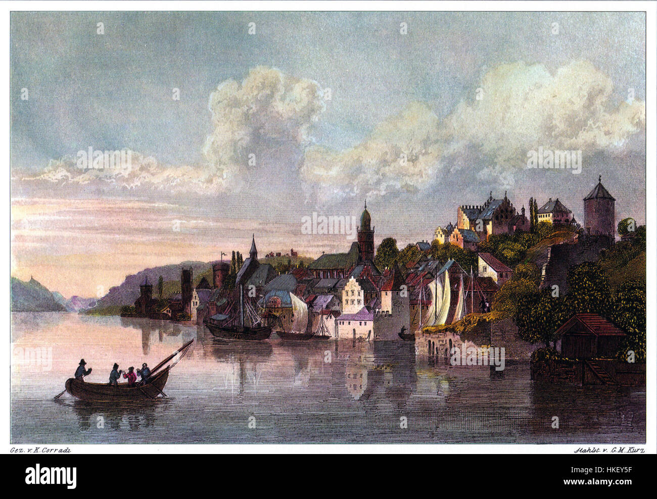 *Ueberlingen c1845* is an artwork depicting the town of Ueberlingen ...