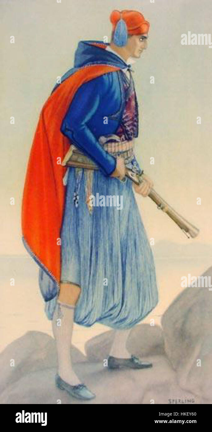 'Vraka' depicts a traditional Greek costume from the Aegean Islands ...