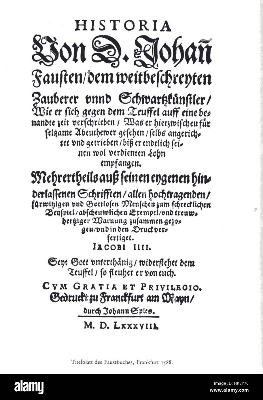 The 'Volksbuch Faust' portada (cover) is a historical illustration ...