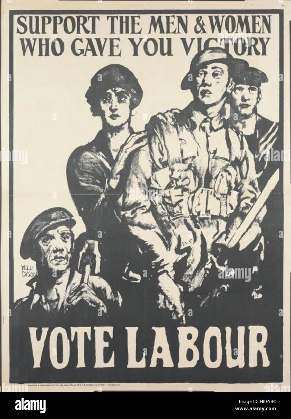This 1918 artwork by Will Dyson depicts political themes surrounding ...