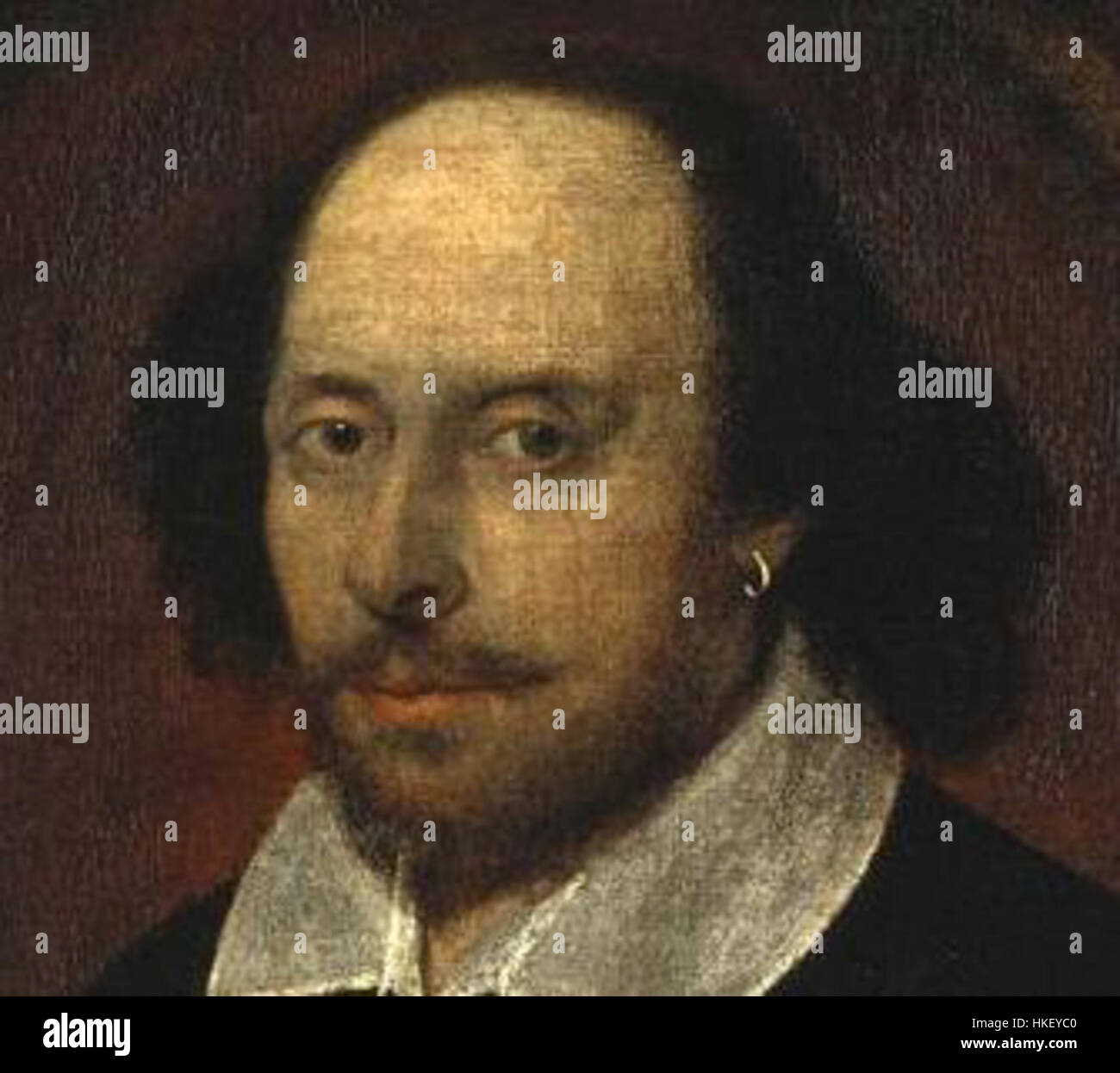 This artwork, believed to be a portrait of William Shakespeare, is a ...
