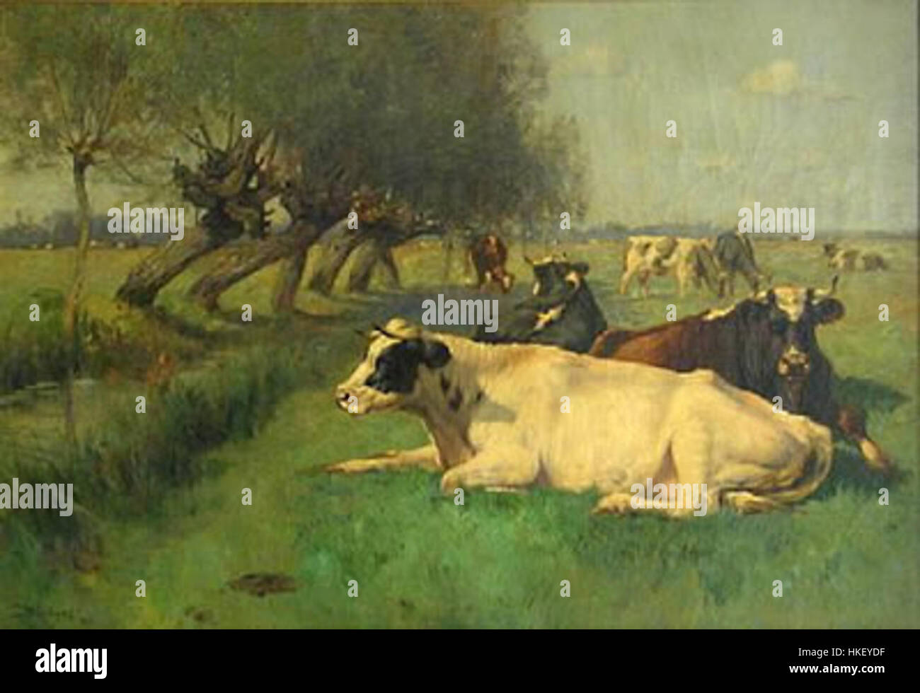 A 1892 oil painting by Bisbing, illustrating a historical scene or ...