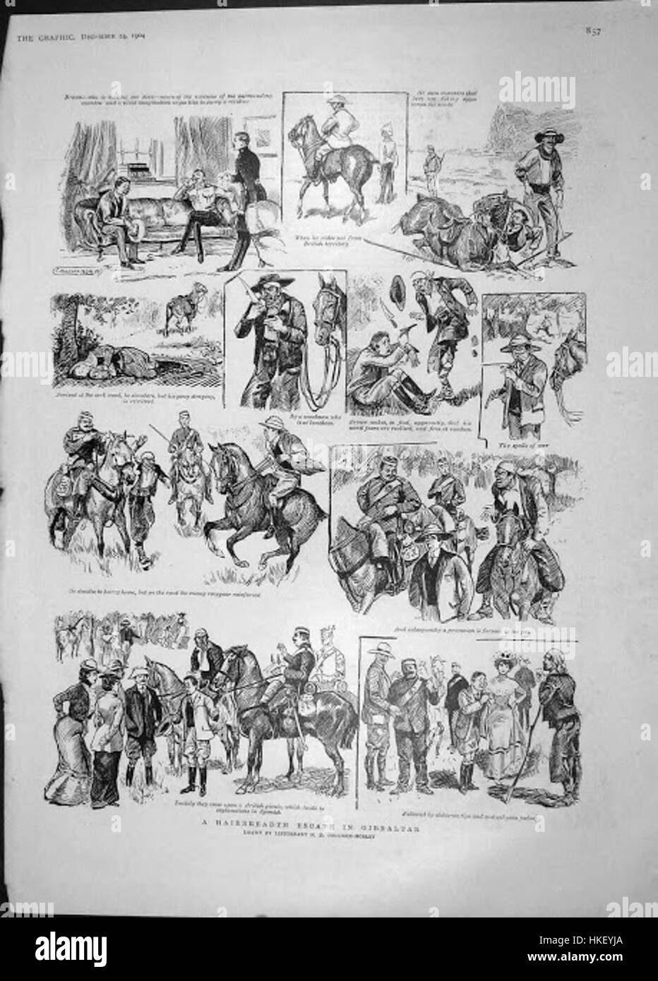 This illustration from 'The Graphic' depicts the Calpe Hunt in ...