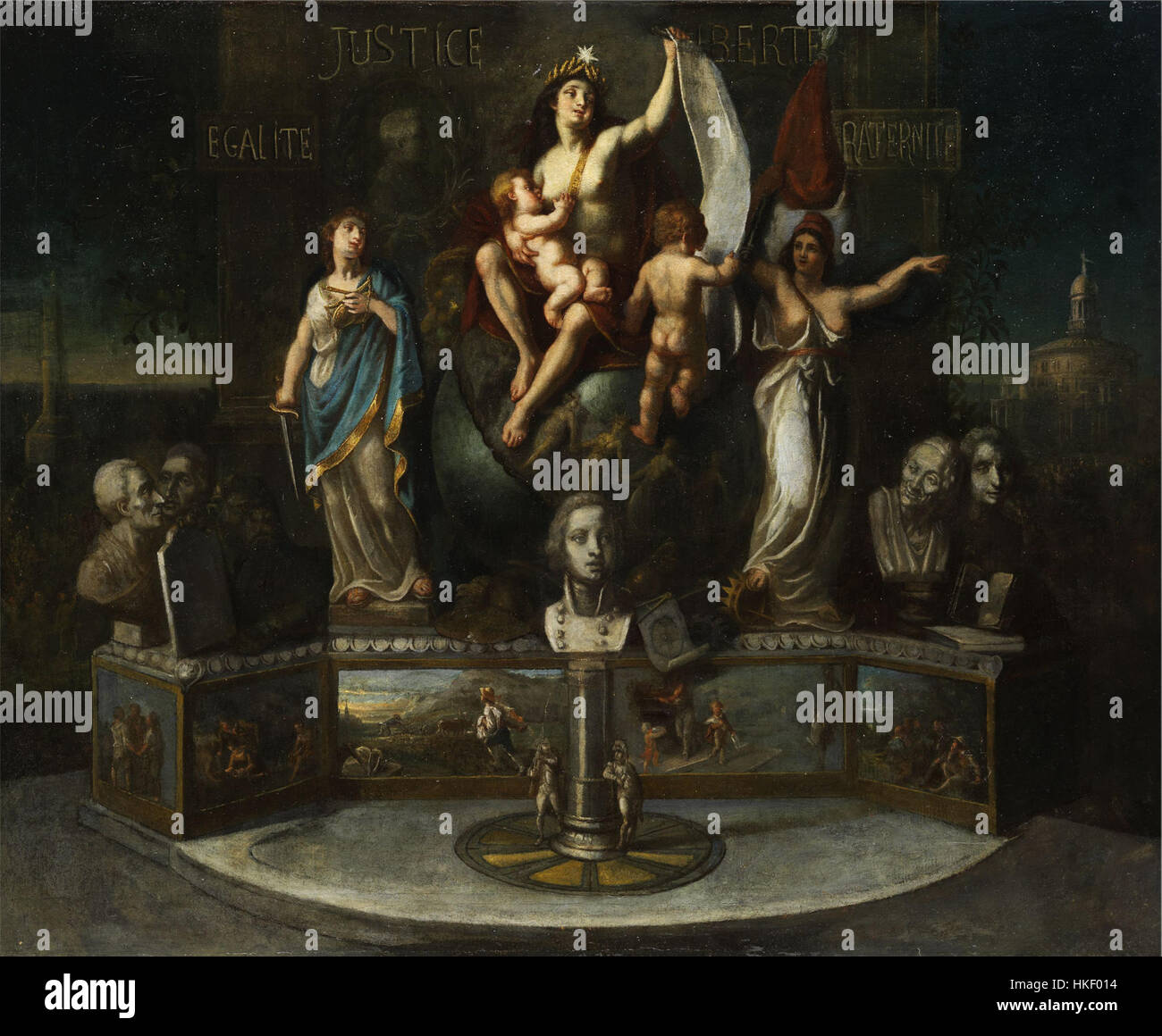 This allegorical painting from around 1800 illustrates the values of ...