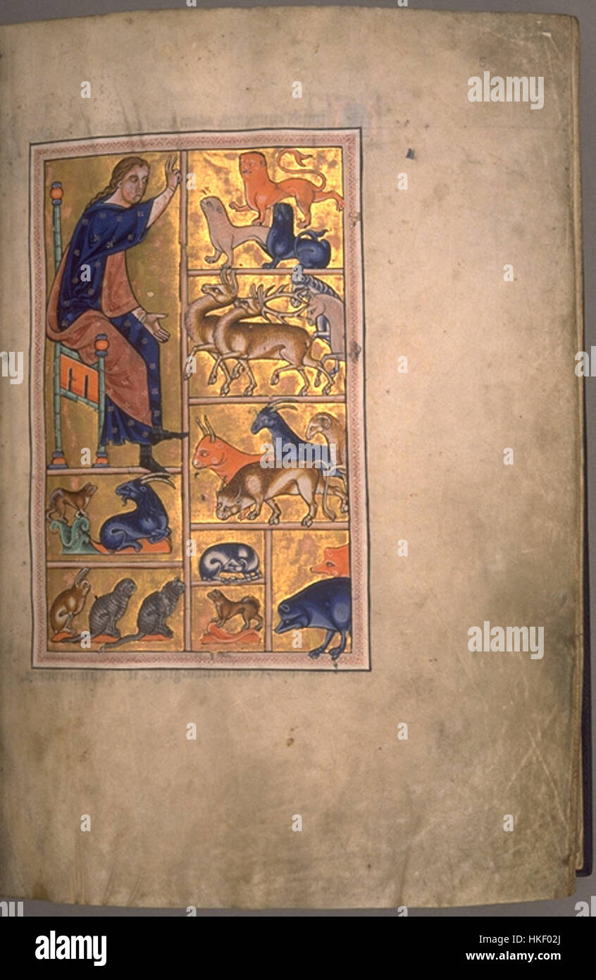 This illuminated manuscript from the Aberdeen Bestiary features the ...