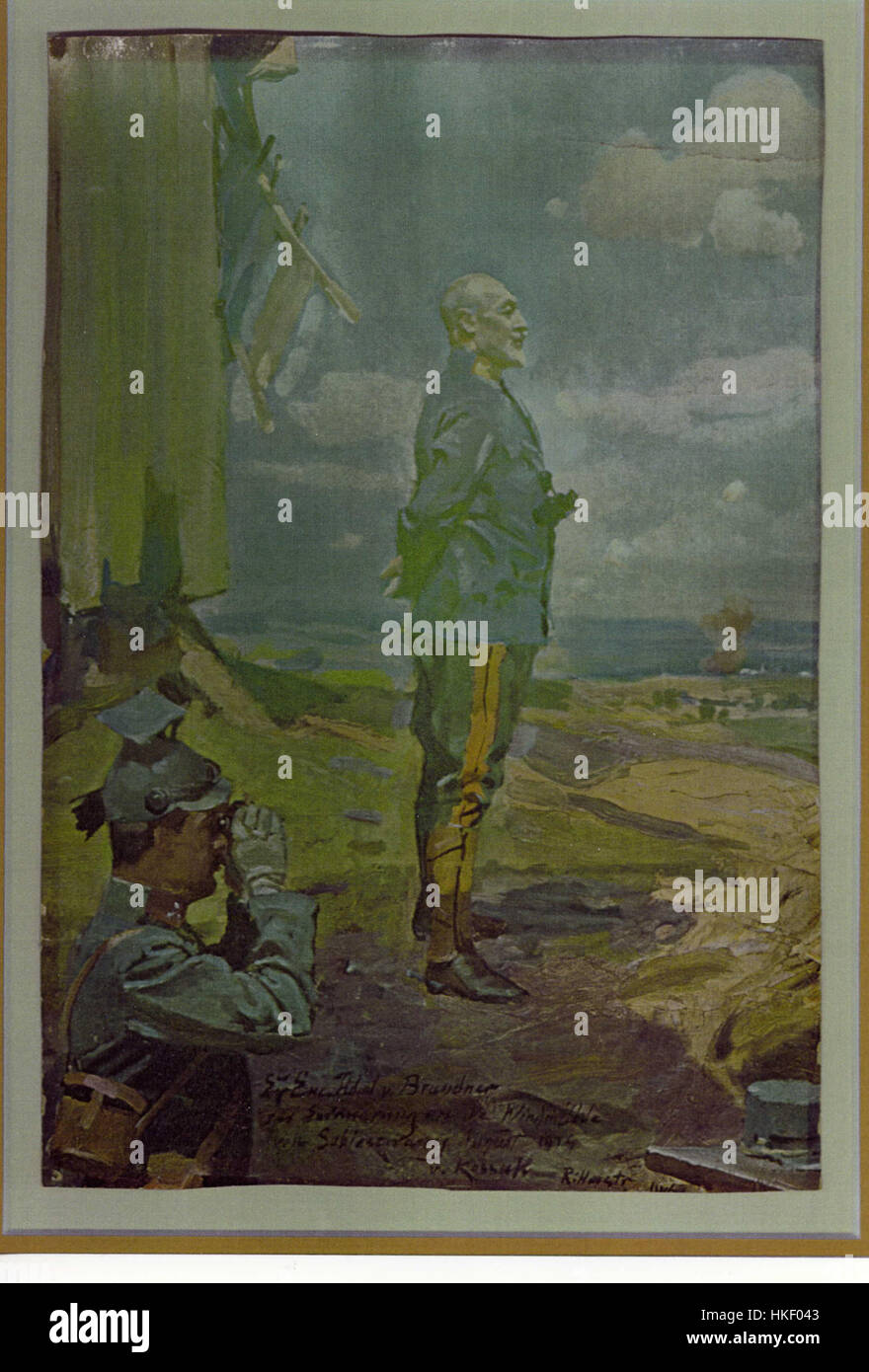 Adam Brandner als Div.Kom. beobachtet die Schlacht Stock Photo - Alamy