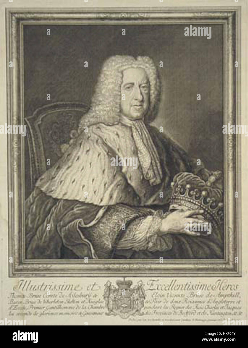 A portrait of the 2nd Earl of Ailesbury, showcasing his aristocratic ...