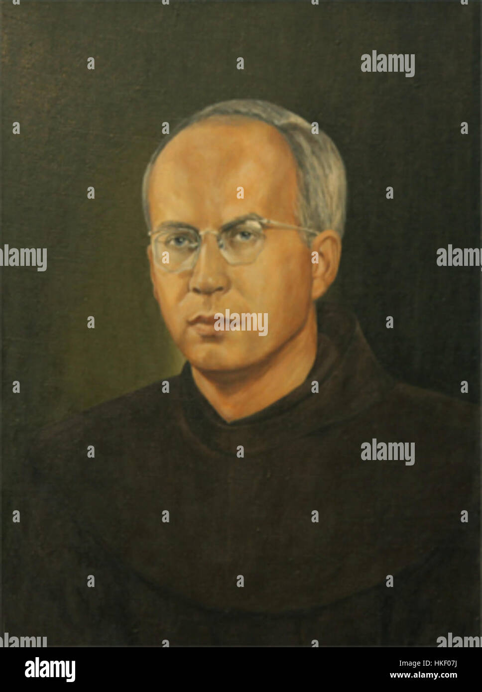 Achim Mazurek OFM is depicted in this religious painting, symbolizing ...