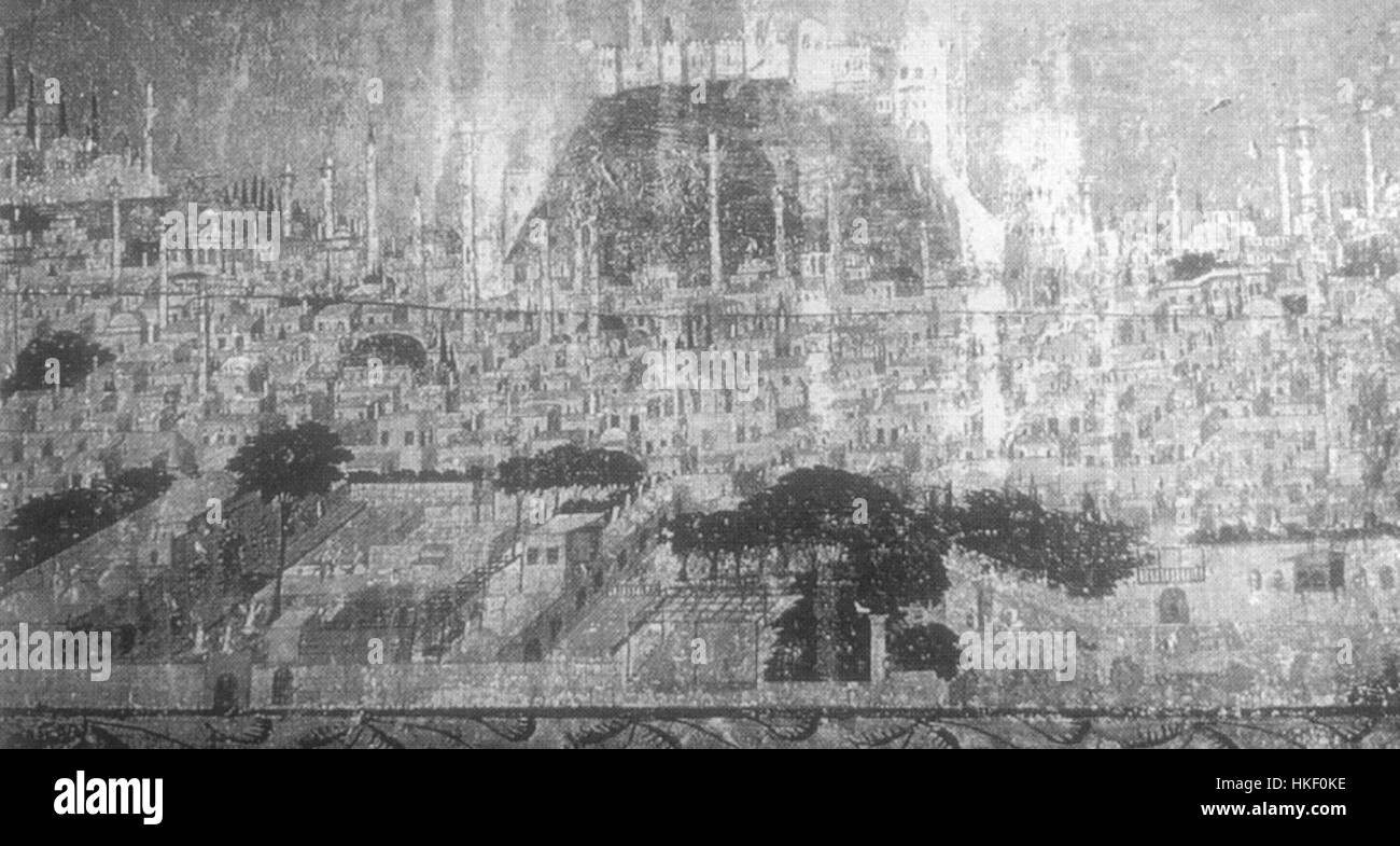 This 18th-century artwork depicting Aleppo provides a detailed view of ...