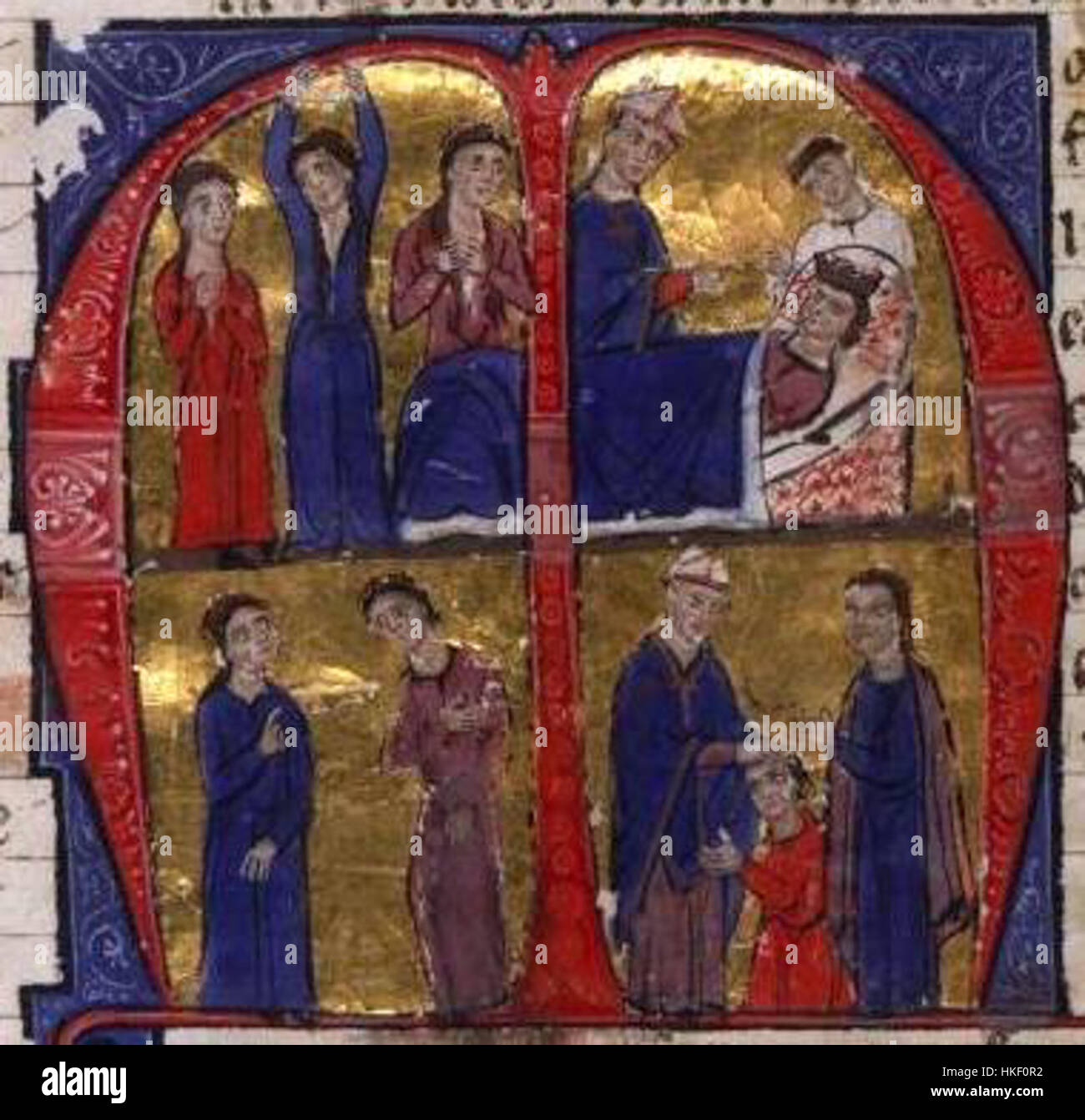 This historical image depicts Baldwin IV of Jerusalem, also known as ...