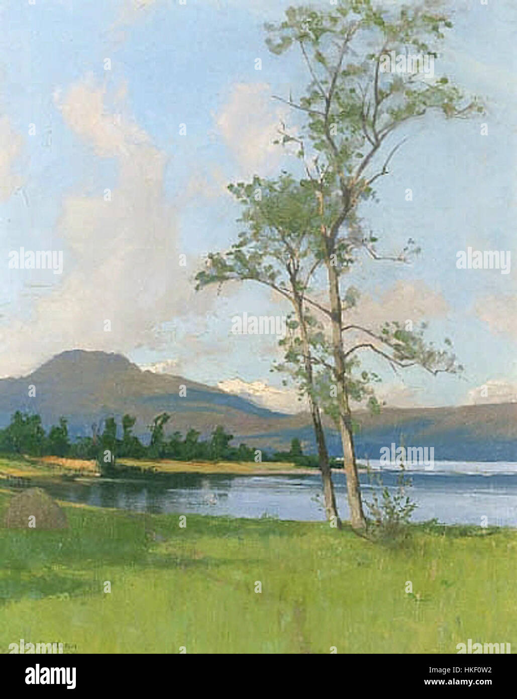 *A Sunlit Loch*, by Alexander Mann, captures the tranquil beauty of a ...