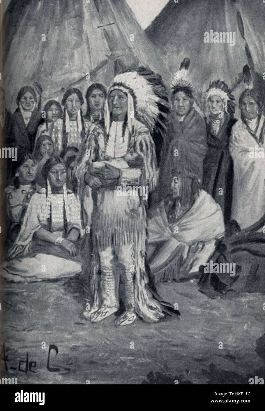 'Proud Chieftain' by Angel De Cora is a painting that honors Native ...