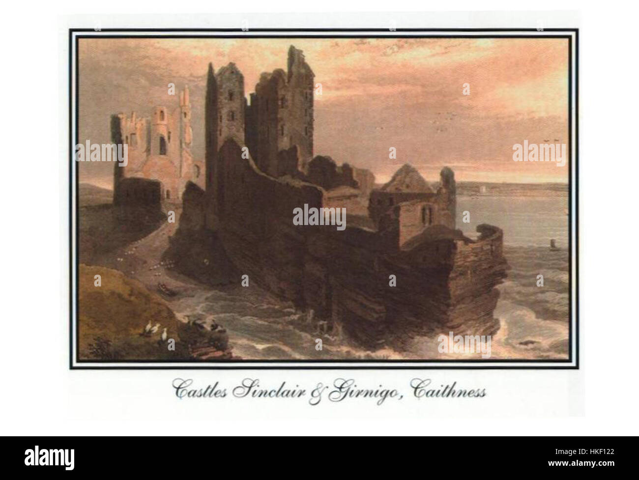 Castle Sinclair, an early 19th-century painting, depicts the iconic ...