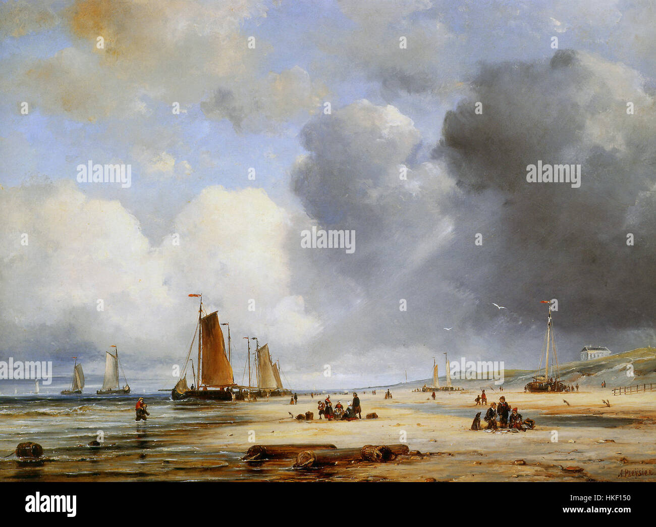 Beach landscape 19th century hi-res stock photography and images - Alamy