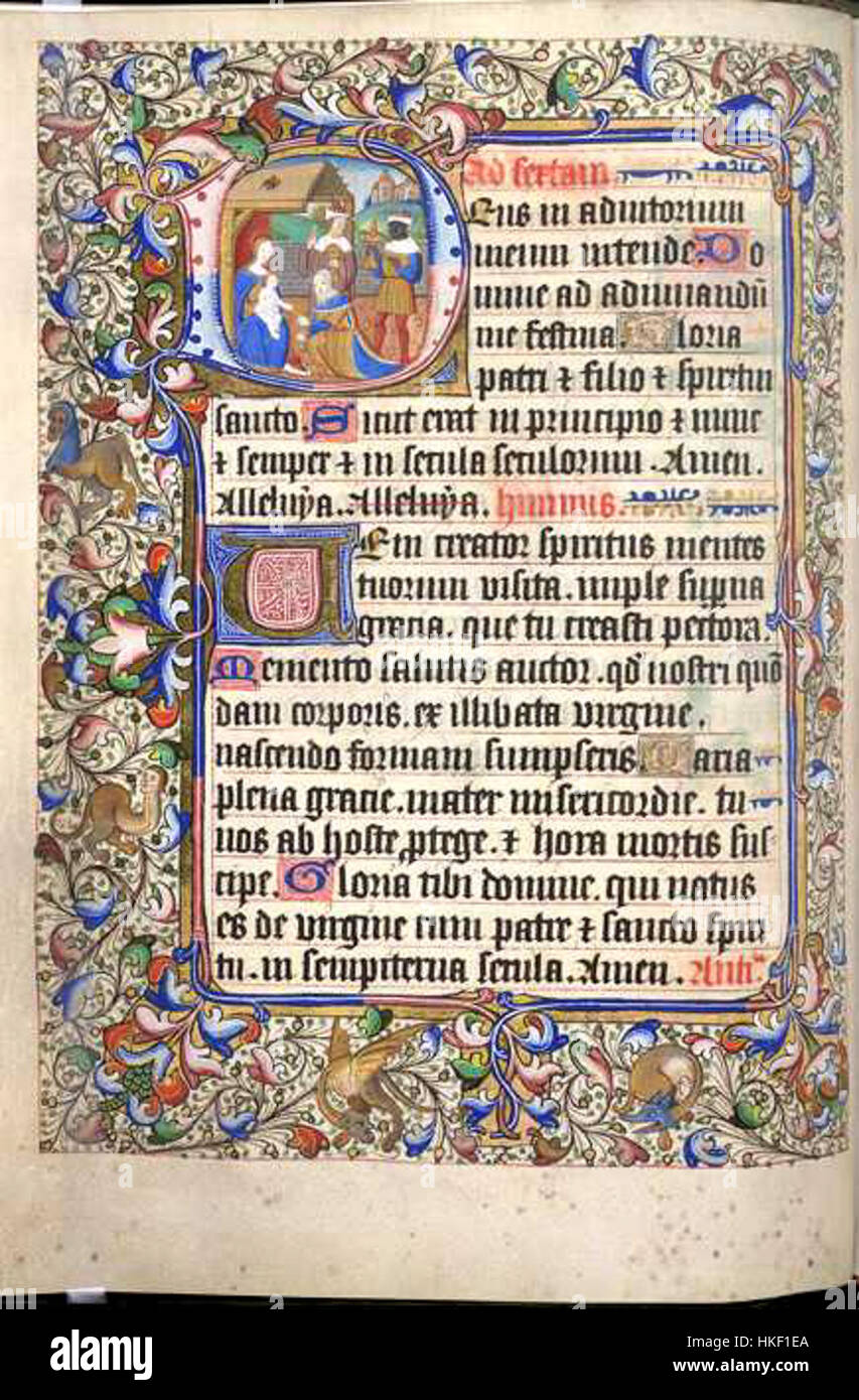This illumination from the 'Book of Hours' features a detailed ...
