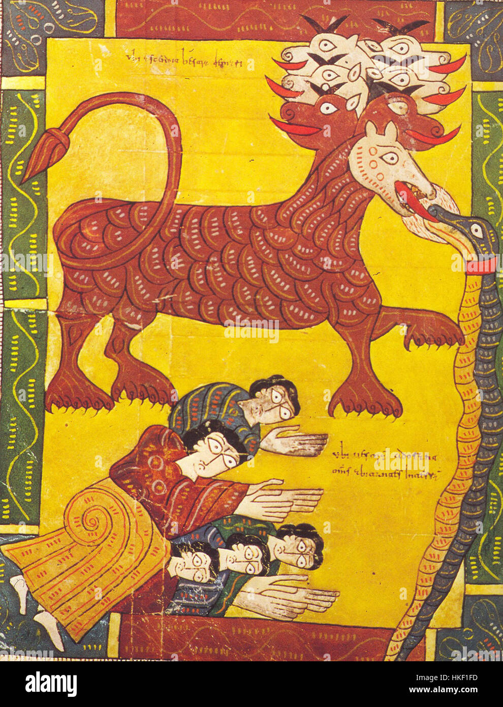 The painting on the 'B Escorial 108v' depicts a religious scene rich in ...