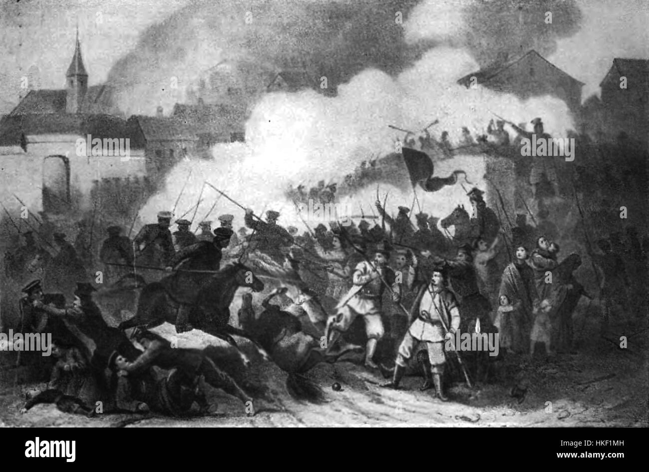 The Battle of Siemiatycze, fought in 1863 during the January Uprising ...