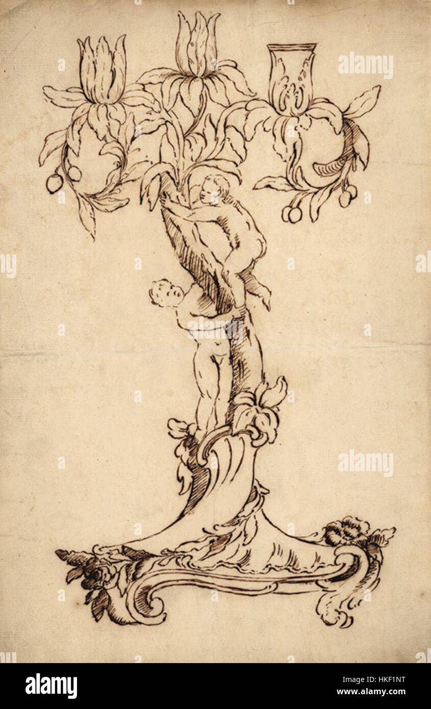The 1750 Girandole, a Dutch painting, depicts an ornate and elaborate ...