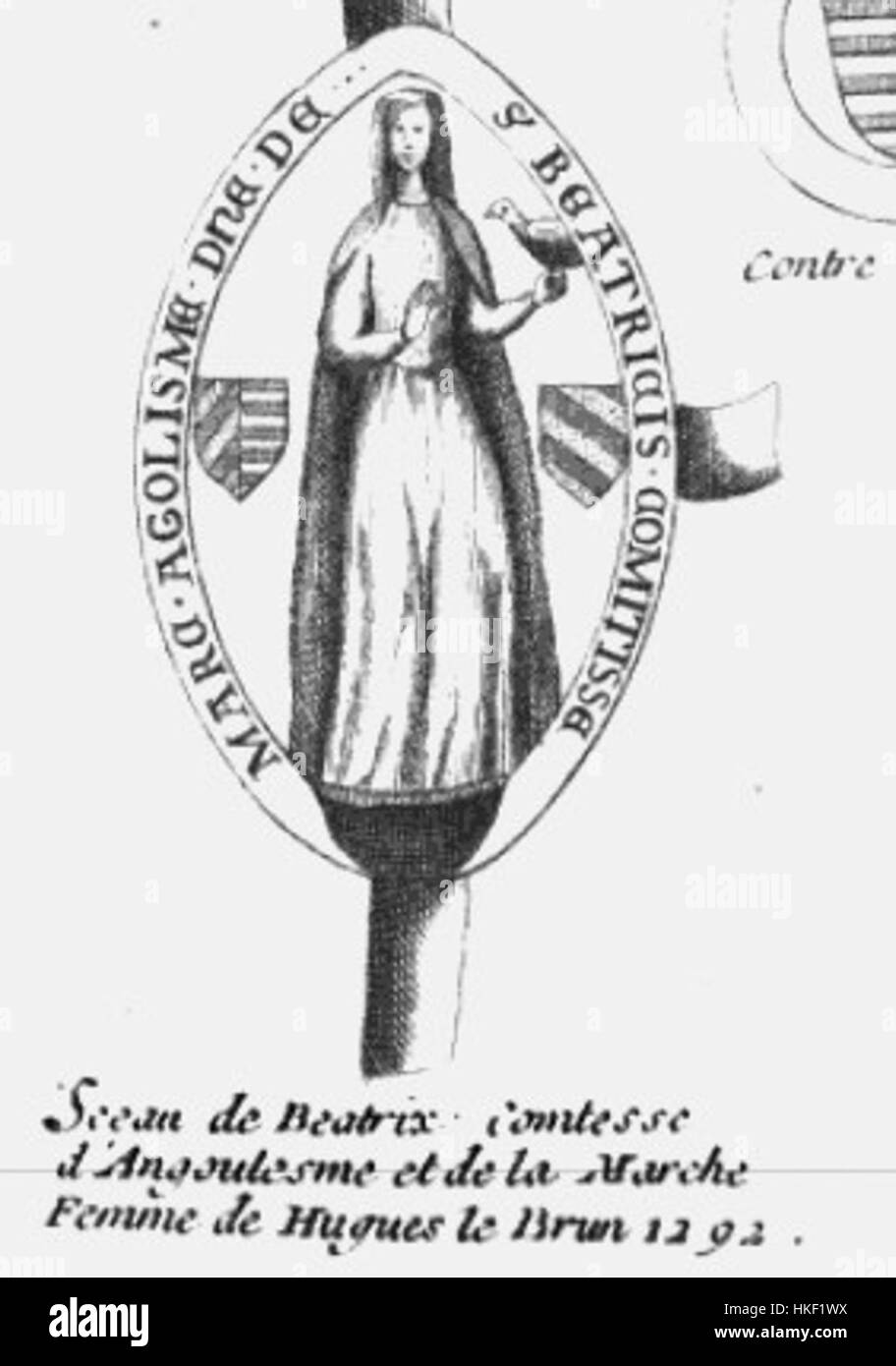 Beatrix of Lusignan, depicted in this painting, was a 13th-century ...
