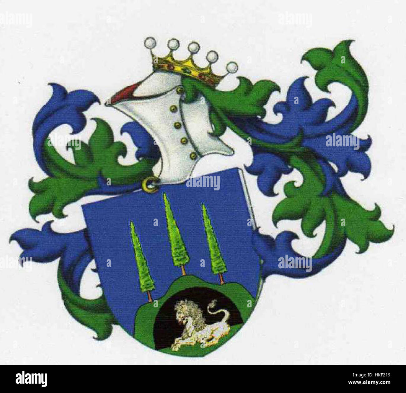 This heraldic image represents the Crotta family coat of arms ...