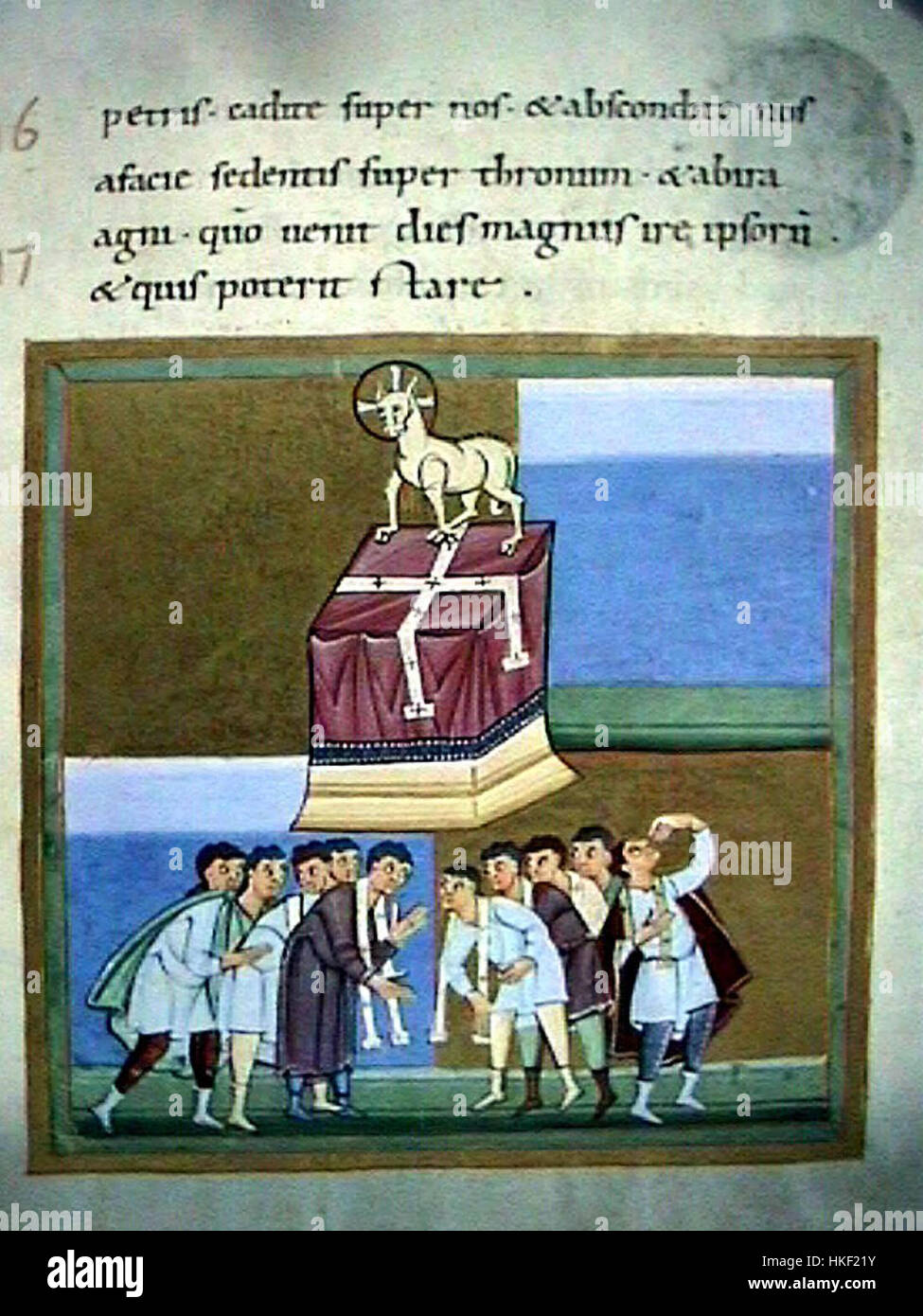 The Bamberg Apocalypse Folio features a depiction of souls and martyrs ...