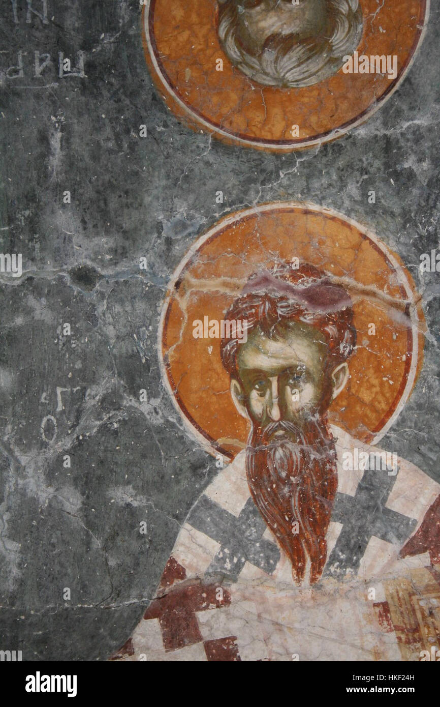 These frescos from the St. Nikita Church in Banjani depict religious ...