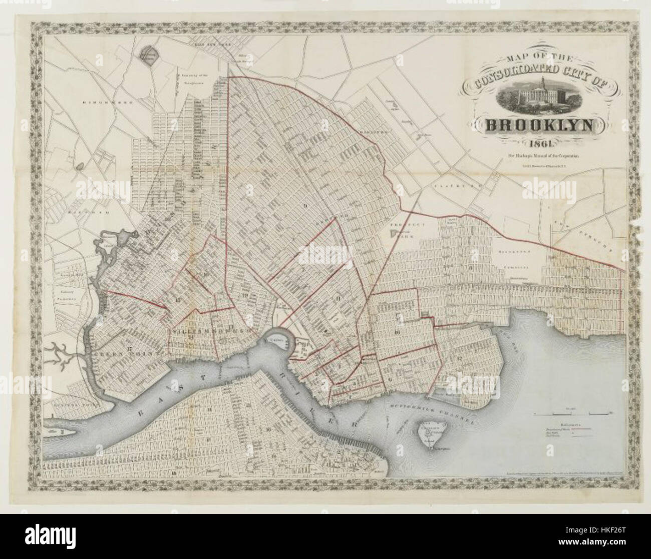 Brooklyn Museum Map of the Consolidated City of Brooklyn Stock Photo ...