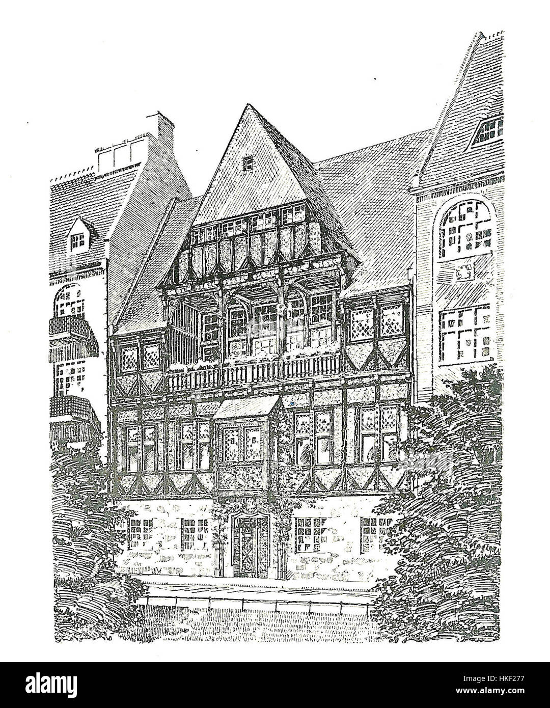 The Marcomannia Haus in Breslau (now Wrocław, Poland) is depicted in ...