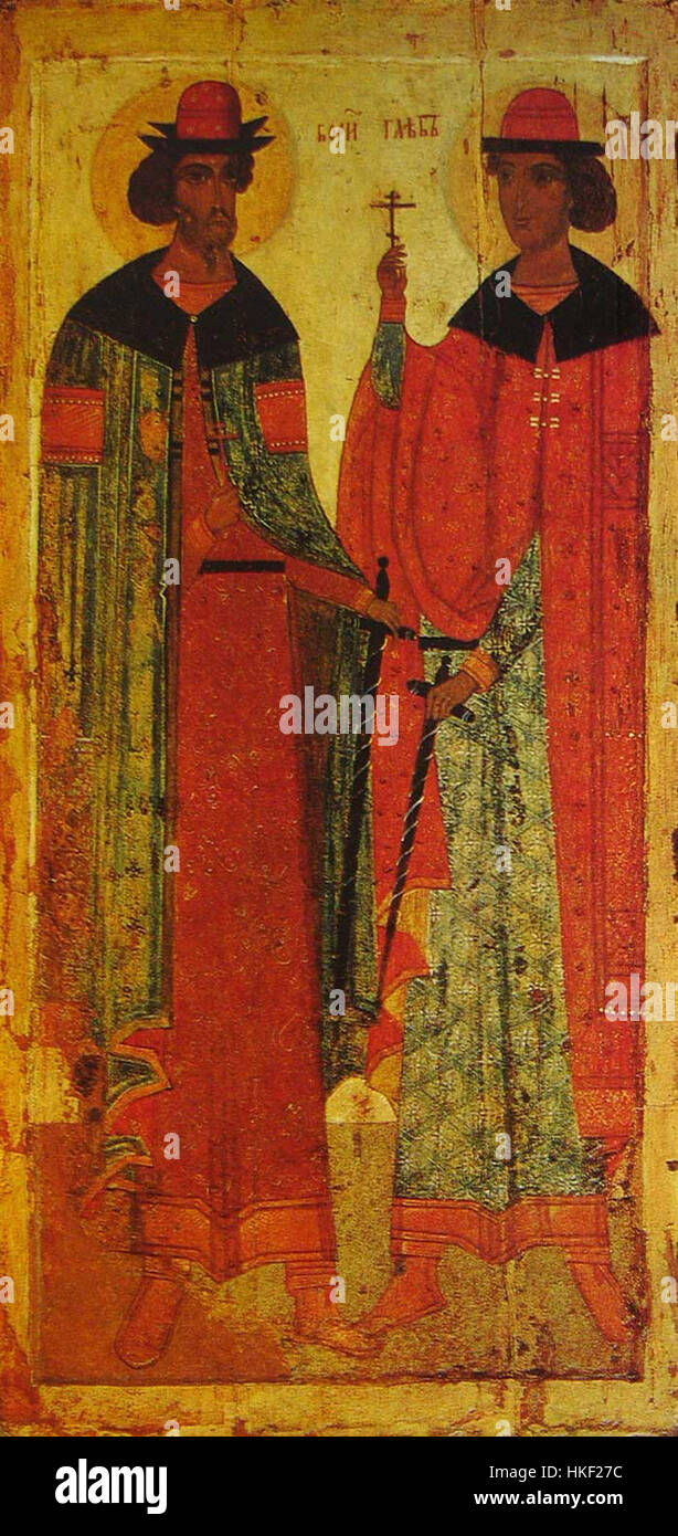 'Boris and Gleb' is a 15th-century icon painting depicting the two ...
