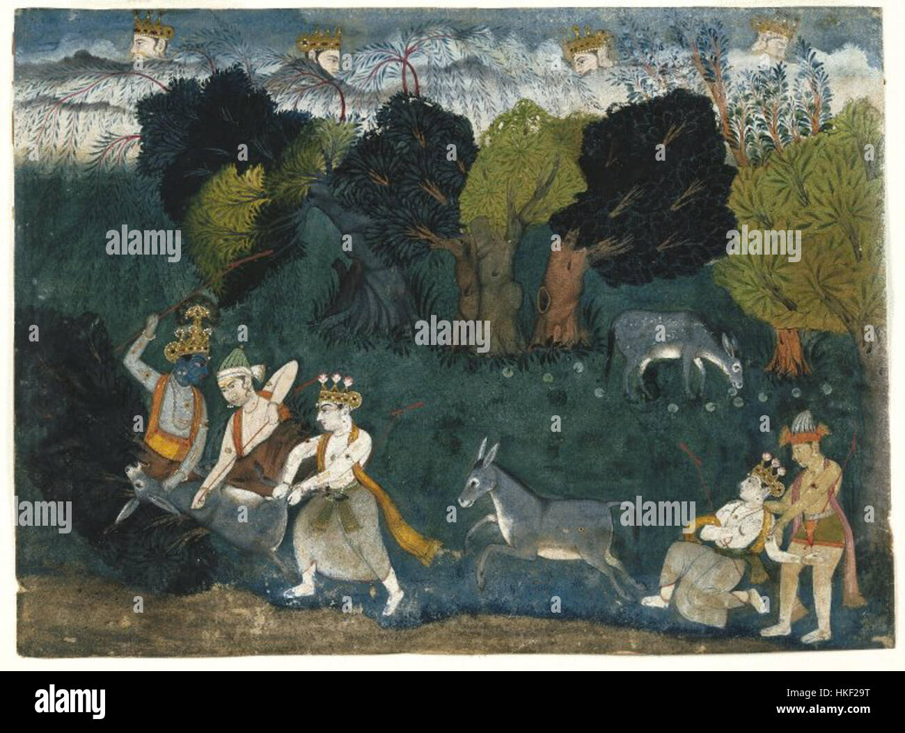 This page from the Bhagavata Purana series depicts the Hindu deity ...